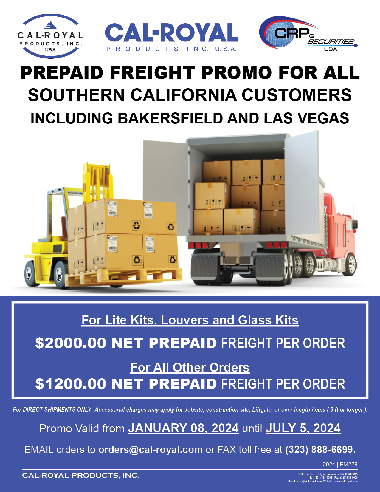 Cal-Royal Products, Inc. - Promos